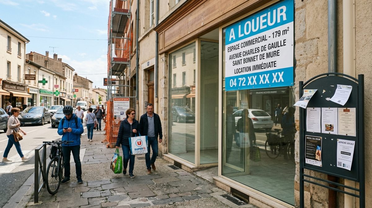 Local commercial 179 m² à Louer St Bonnet de Mure · EMPLACEMENT N°1